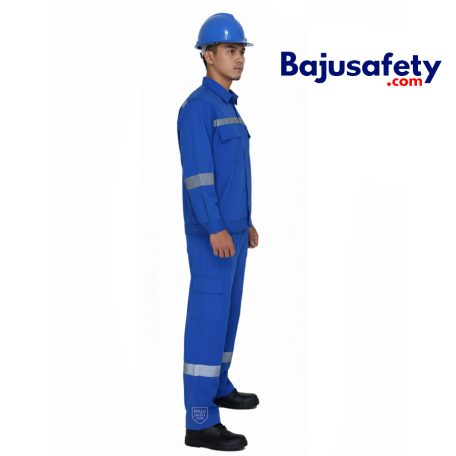 Wearpack Safety, Setelan Lengan Panjang, Biru Pertamina – Wearpack ...