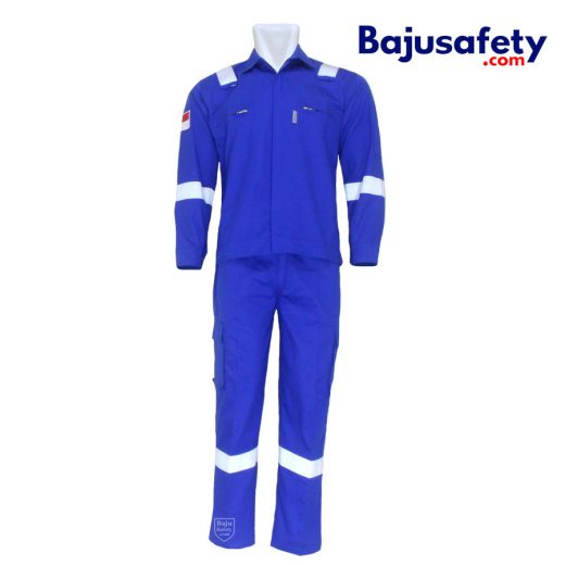 Wearpack Tahan Percikan Api, Setelan, 100% Katun, Biru Benhur ...