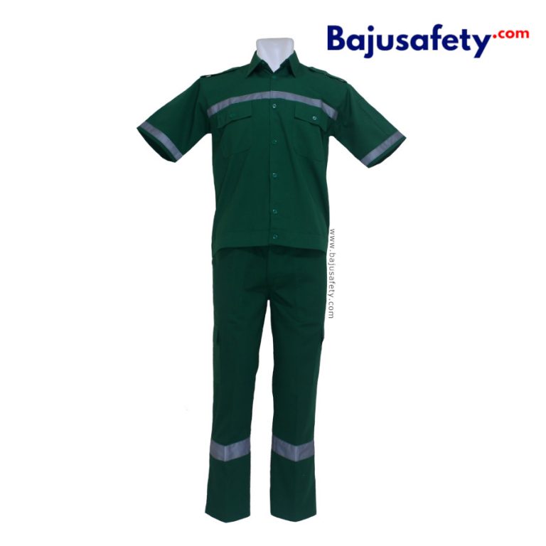 Wearpack Safety, Setelan Lengan Pendek, Hijau – Wearpack & Baju Safety ...